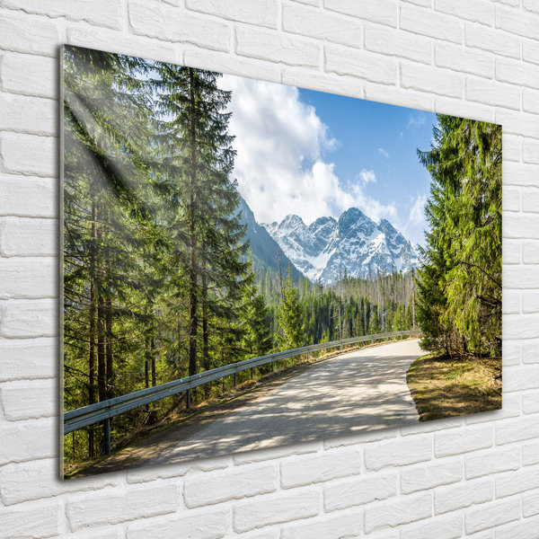 Union Rustic Glasbild Straße zum Tatra-Gebirge | Wayfair.de